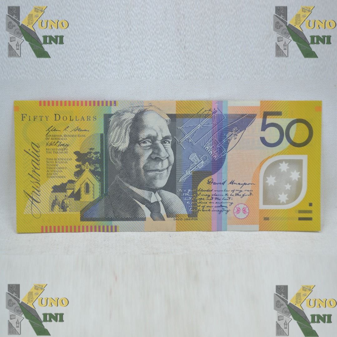 KOLEKSI REAL UANG KERTAS 50 AUD - AUSTRALIA, VERSI AGAK LAMA, UNC ...