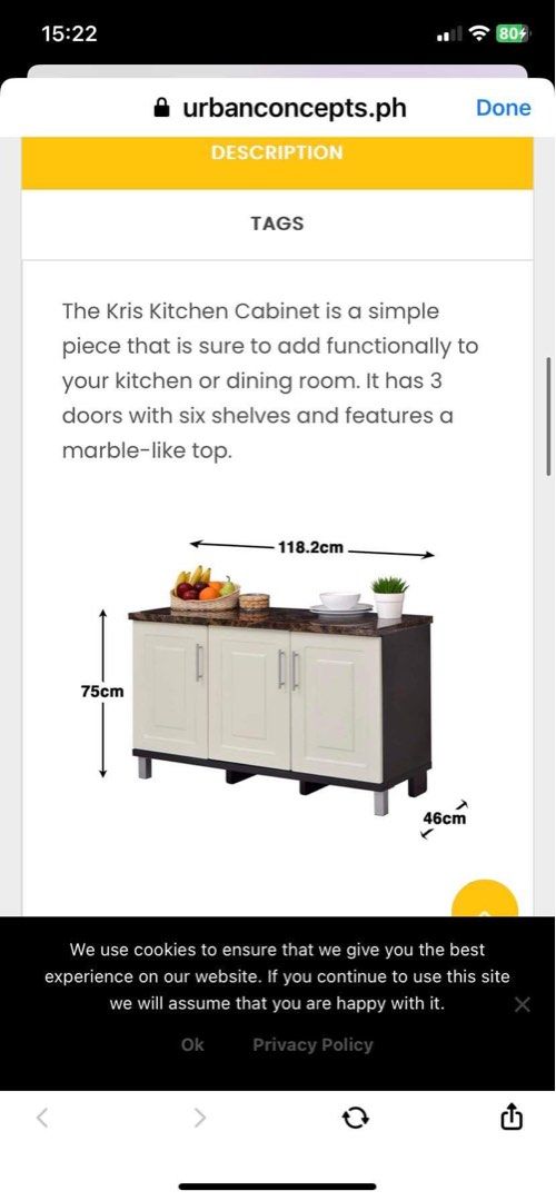 Kris Kitchen Cabinet, Furniture & Home Living, Kitchenware & Tableware ...