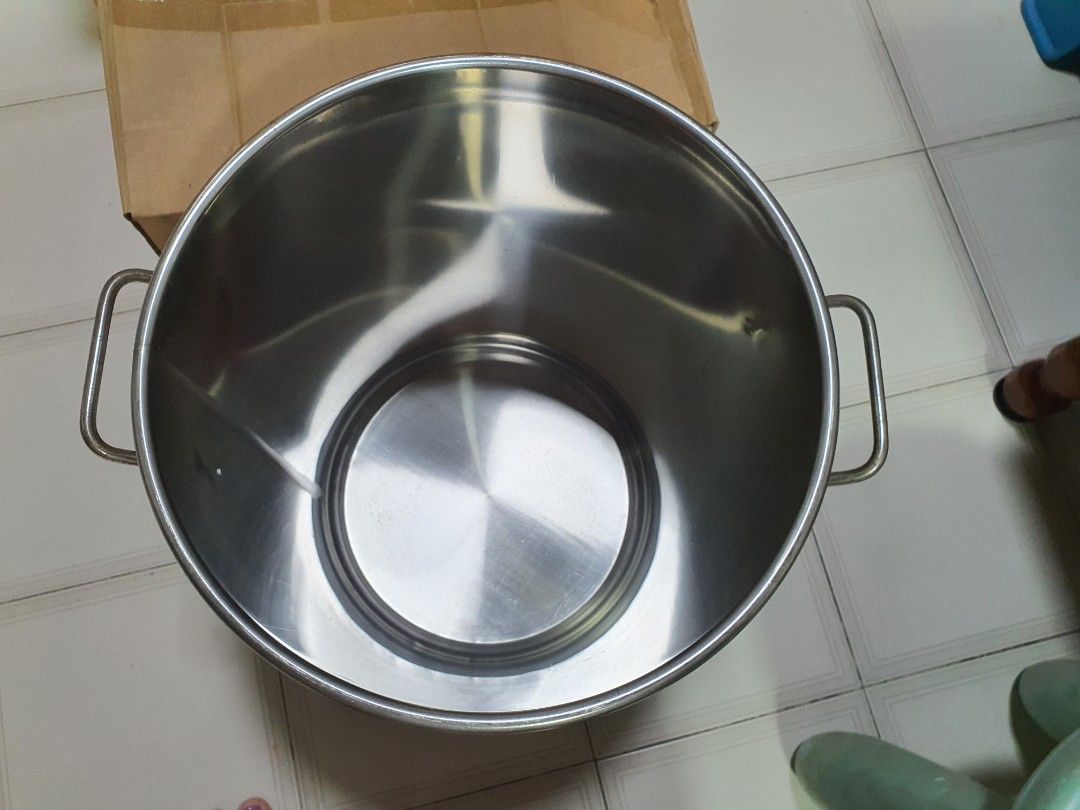 Lau Choy Seng Stock pot/ Stainless Steel pot, Furniture & Home Living ...