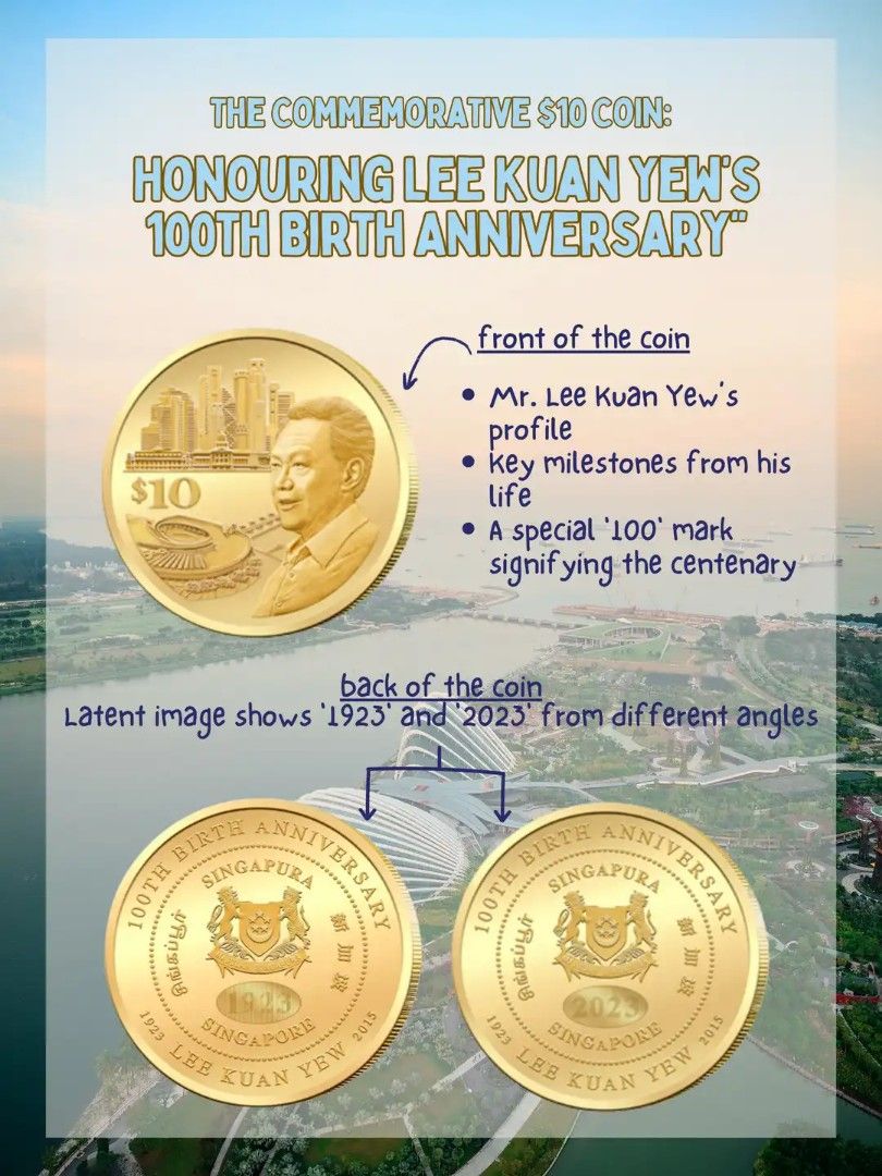 Lee Kuan Yew 100th Birth Anniversary Commemorative $10 Coin, Hobbies ...