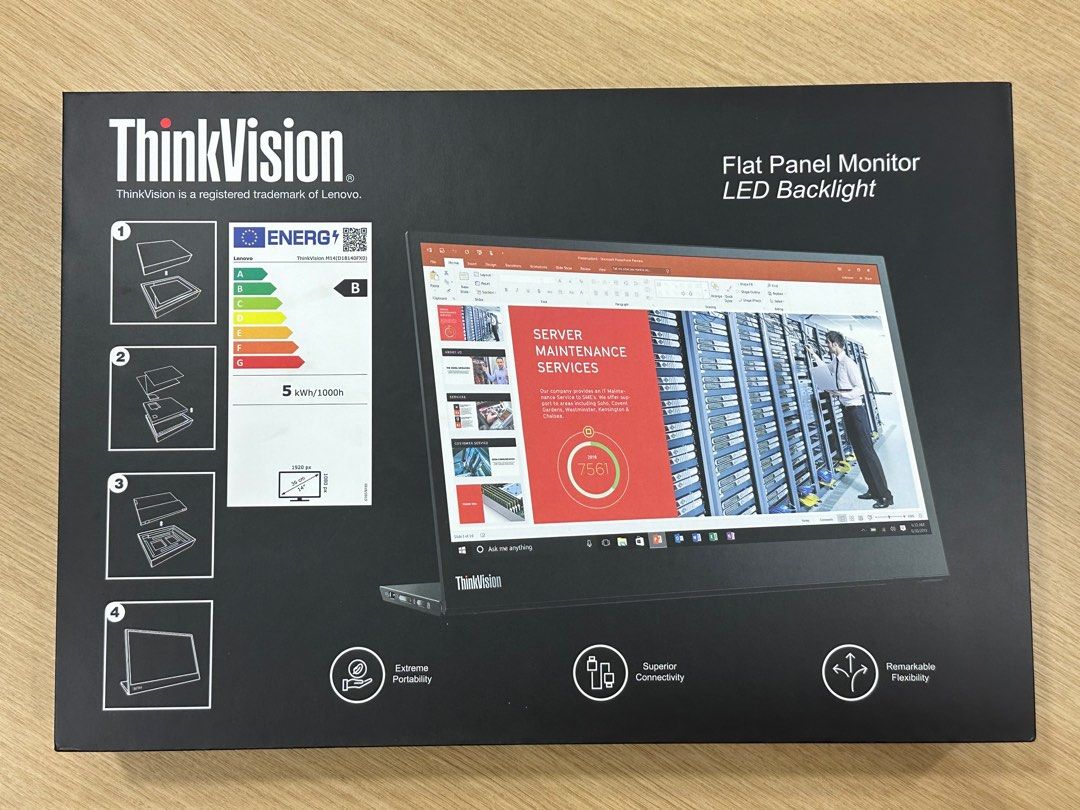 Lenovo Thinkvision M14 External Monitor, Computers & Tech, Parts ...