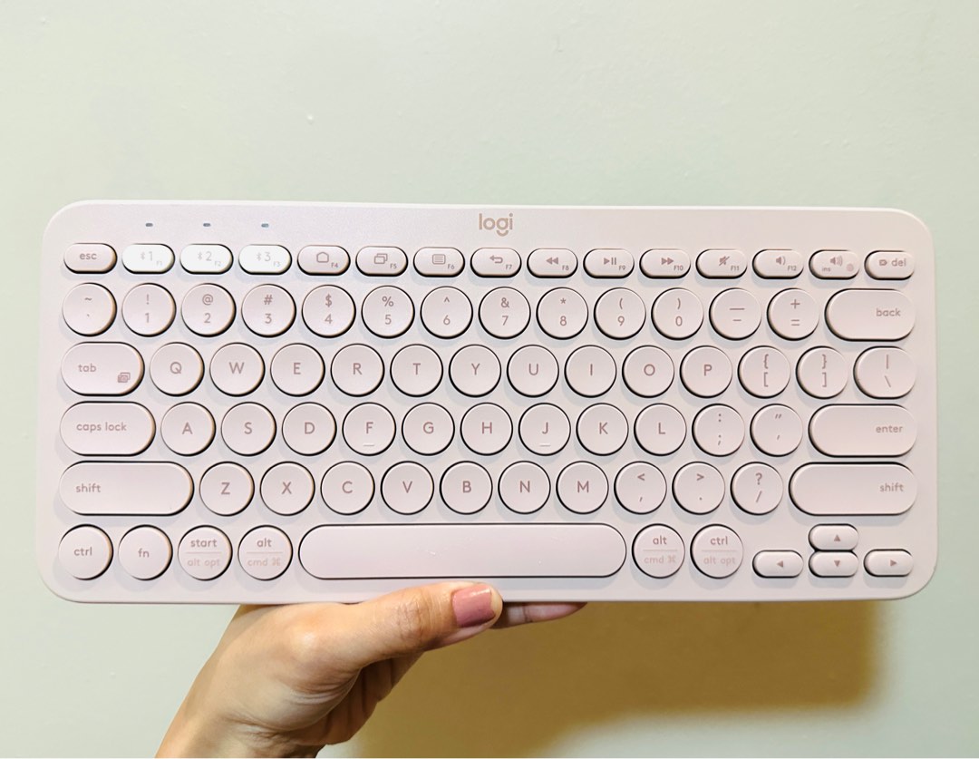 Logitech K380 Multi-device Bluetooth Keyboard (Rose Pink) on Carousell
