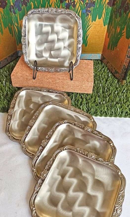 Metal small tray or cup underliner, Furniture & Home Living, Kitchenware & Tableware, Other ...