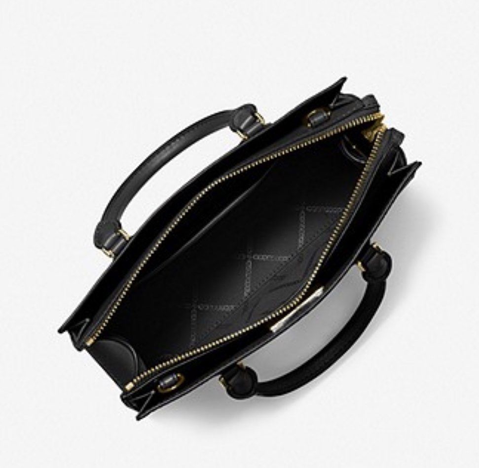 Michael Kors MK Valerie Small Pebbled Leather Satchel. Color: Black on ...