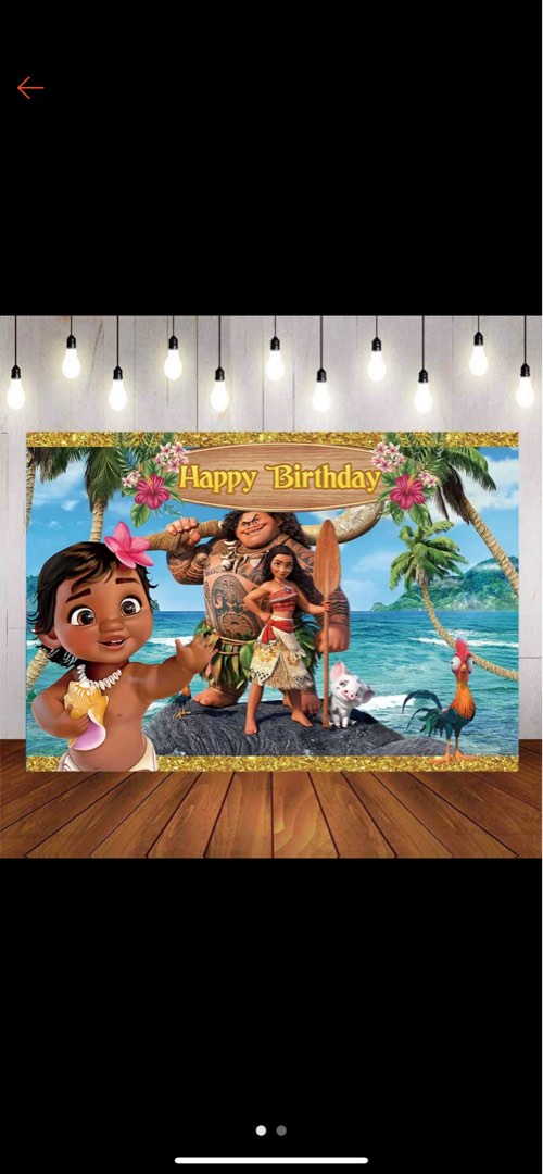 Moana backdrop / bunting, Hobbies & Toys, Stationery & Craft, Occasions ...