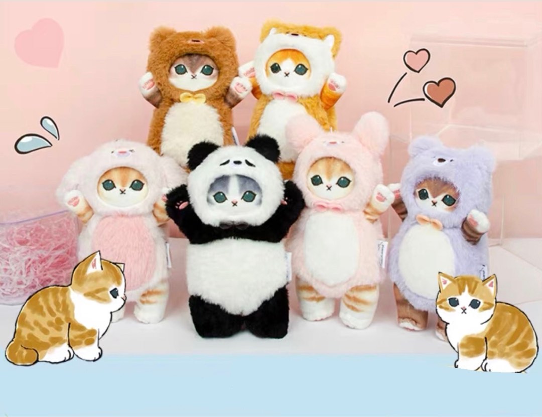 MOFUSAND CAT KEYCHAIN FLUFFY ANIMALS VERSION/ FULL SET / ABLE TO CHOOSE ...