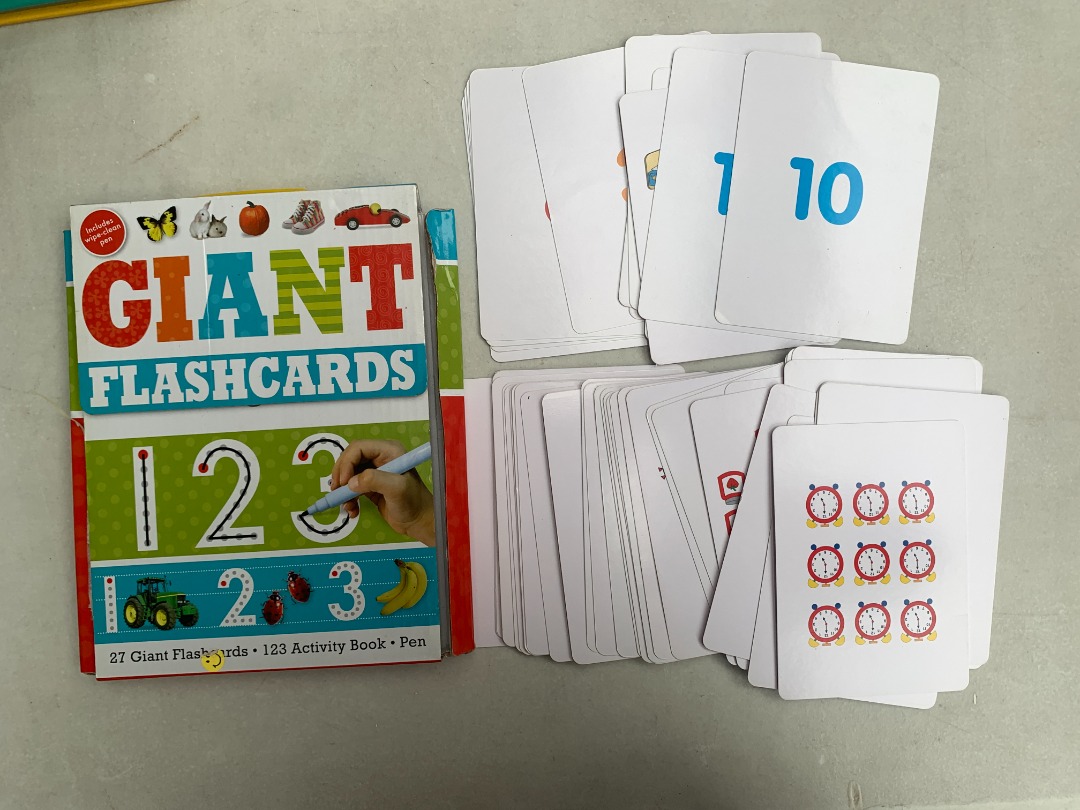 [NC-1-10] Giant Flash Cards for Ages 3+, Hobbies & Toys, Stationary ...