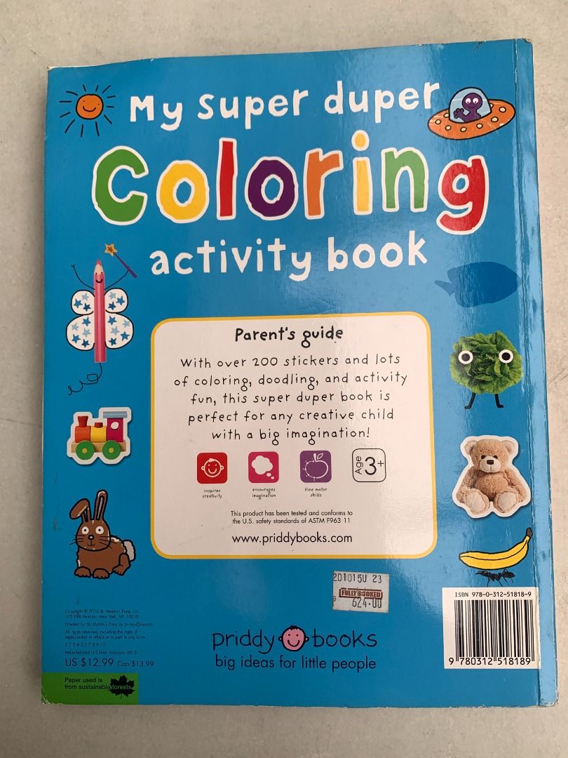[NC-1-14] ACTIVITY BOOK | My Super Duper Coloring Activity Book ...
