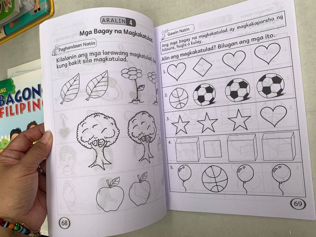 [NC-1-7] SCHOOLBOOK | Set of 4 - Nursery, Kinder, Gr1 & 2 (Ang Bagong ...