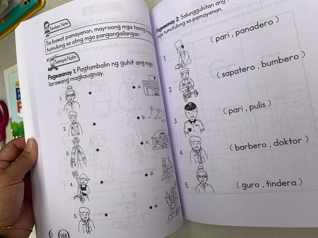 [NC-1-7] SCHOOLBOOK | Set of 4 - Nursery, Kinder, Gr1 & 2 (Ang Bagong ...