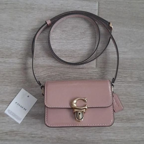 New Coach Original Glossy Pink Collection Mini Studio 12 Crossbody ...