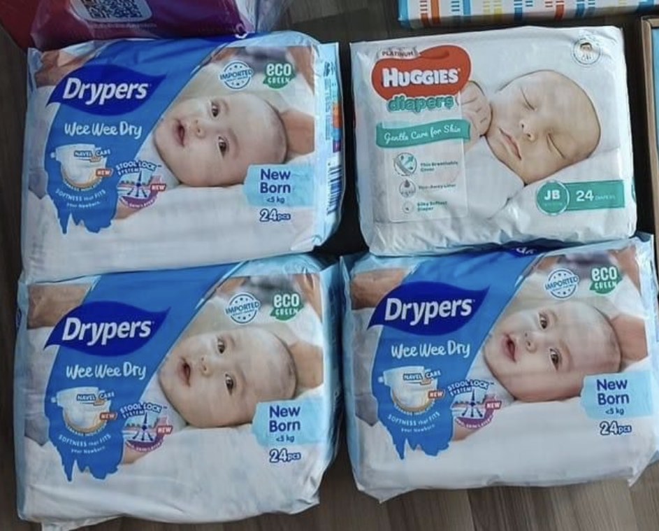 Newborn Baby Diapers, Babies & Kids, Bathing & Changing, Diapers & Baby ...