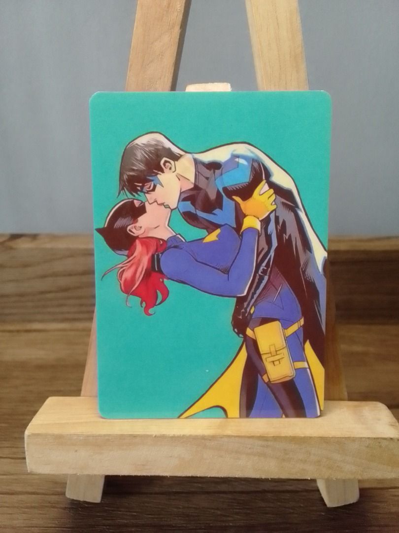 Nightwing And Batgirl Kiss Dc Art Card Custom Hobbies And Toys Toys