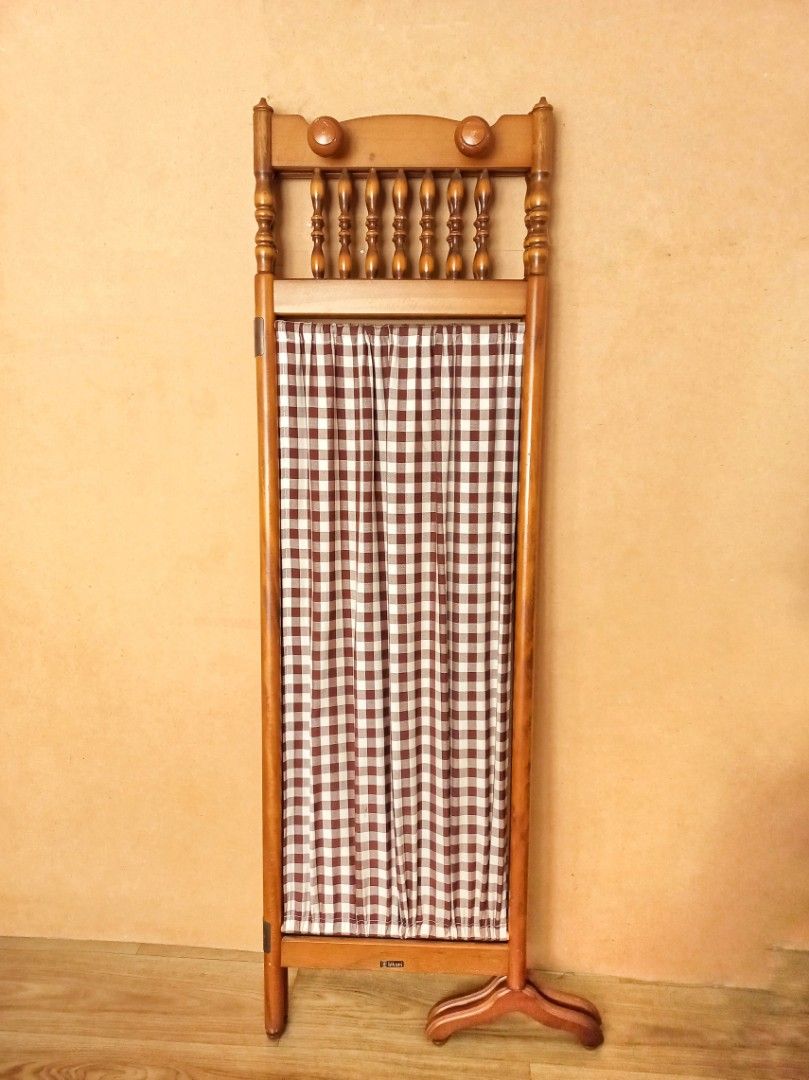 Oak wood multifunctional partition divider coat rack hat rack spindles ...