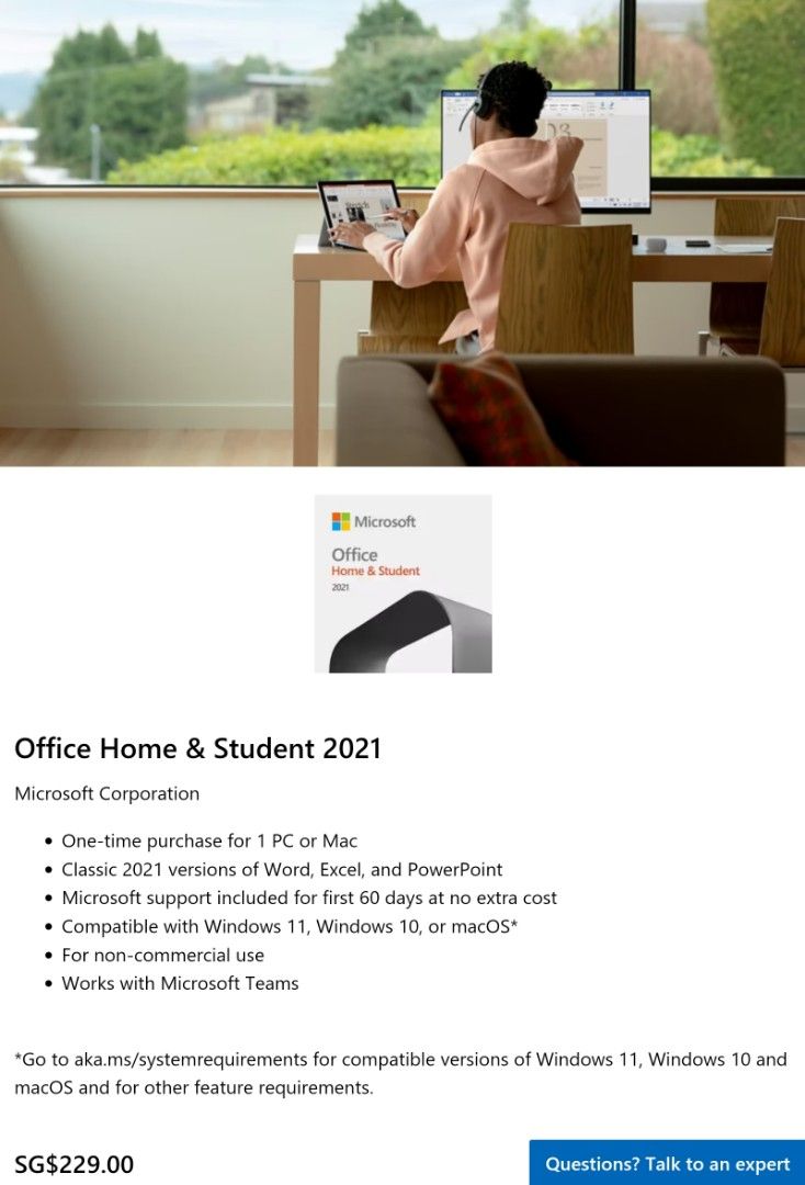 Authentic Software Microsoft Office Student Version. Retail price $229 ...
