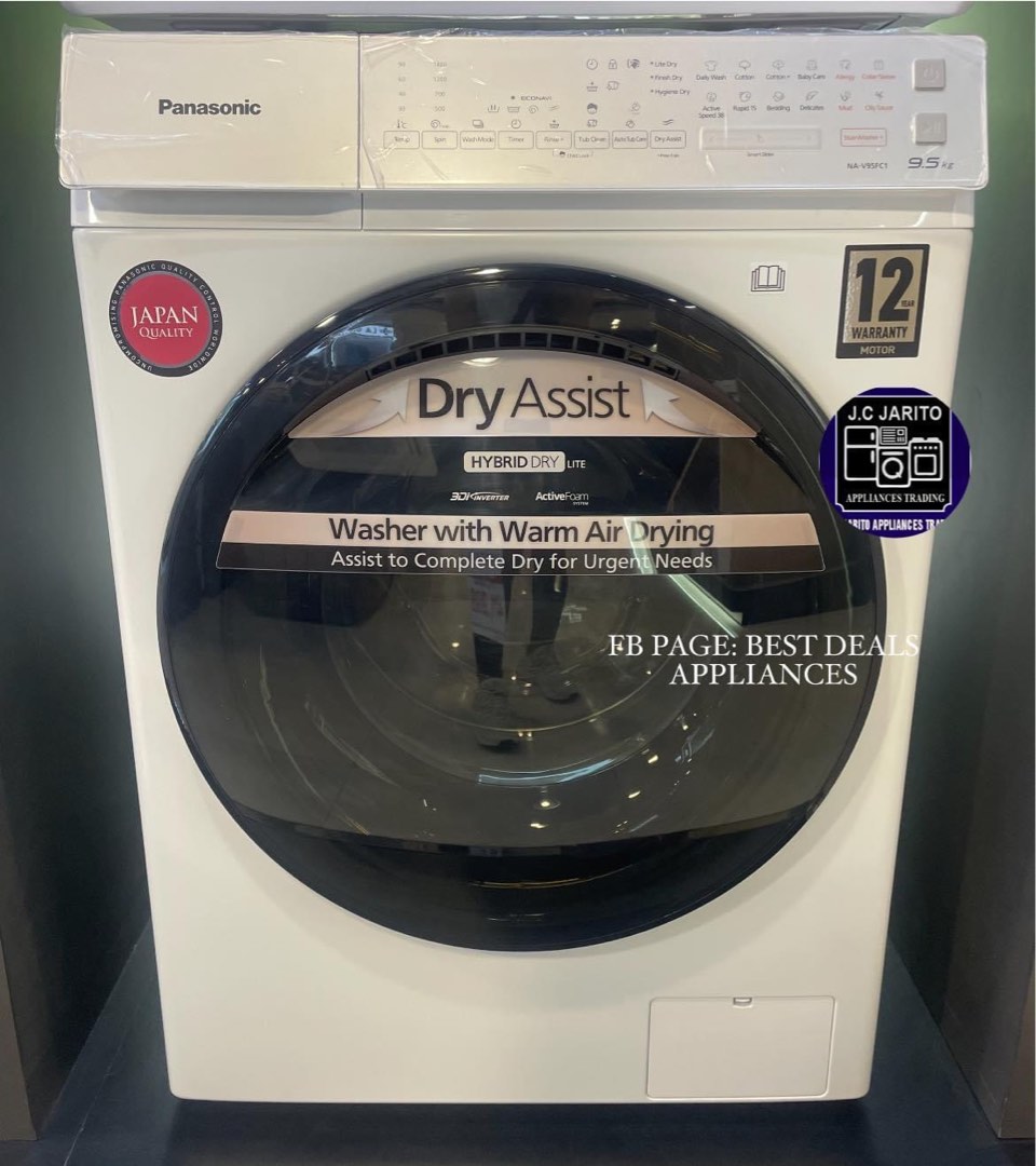 PANASONIC 9.5kg FRONTLOAD INVERTER WASHING MACHINE ON SALE, TV & Home ...
