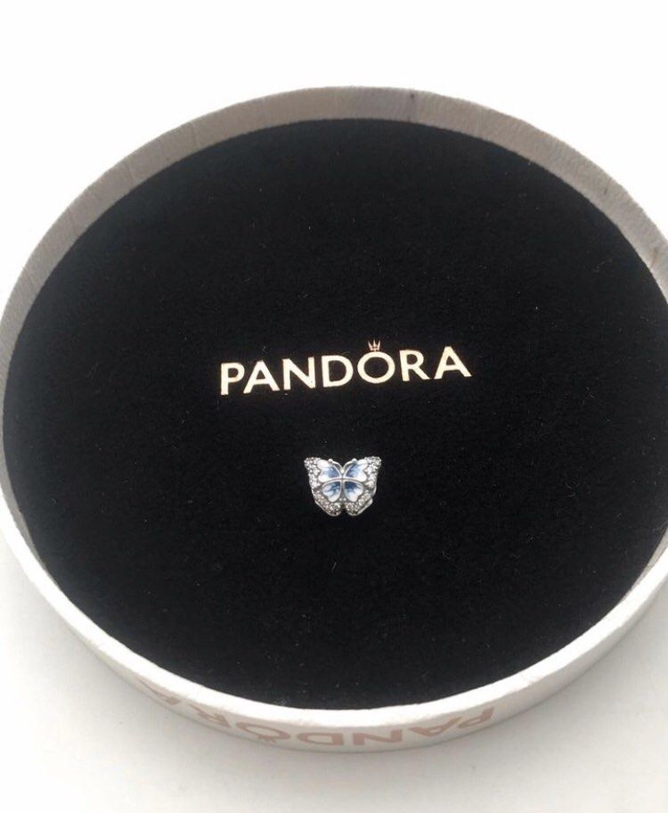 Pandora Blue Butterfly Sparkling Charm on Carousell