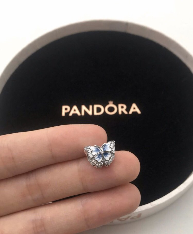 Pandora Blue Butterfly Sparkling Charm on Carousell