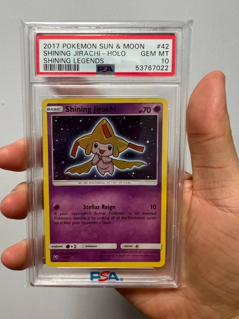 Pokemon TCG: Shining Jirachi PSA 10, Hobbies & Toys, Toys & Games on Carousell