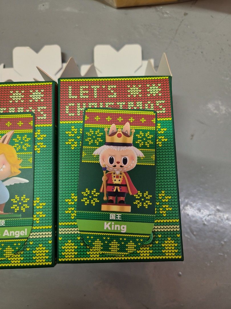 PopMart The Monsters Let's Christmas Labubu Angel, Santa, King ...