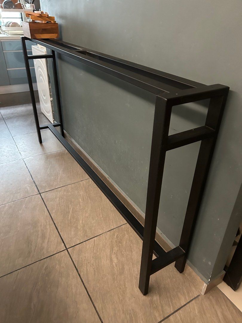 Powder coated aluminium bar table (frame saja), Furniture & Home Living ...