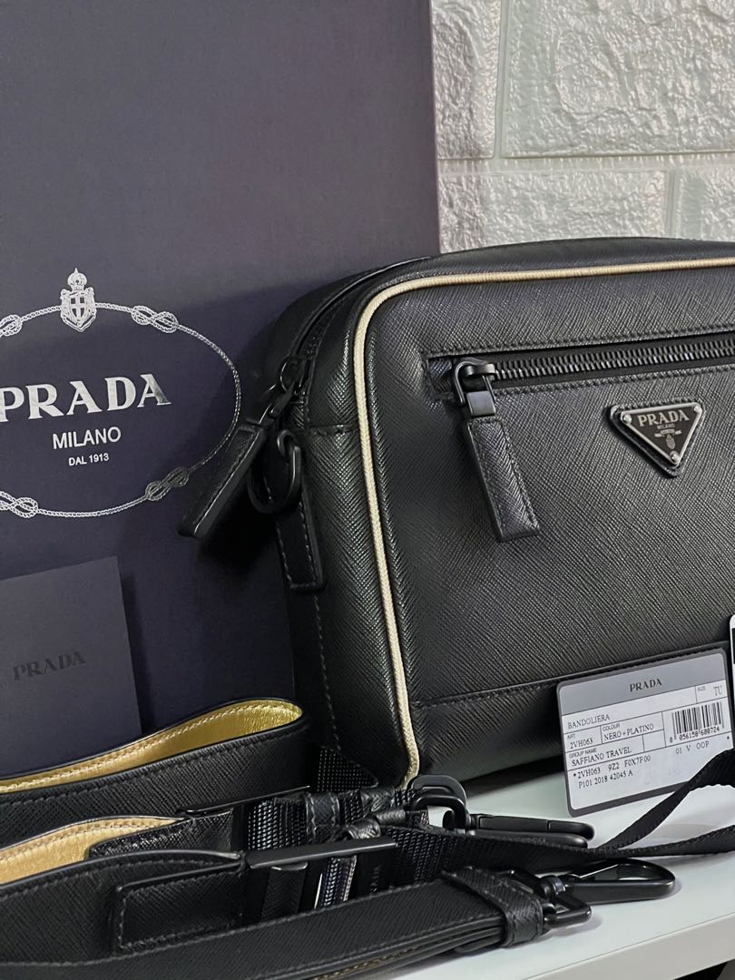Authentic Prada Bandoliera Saffiano Cross Body Bag, Luxury, Bags ...