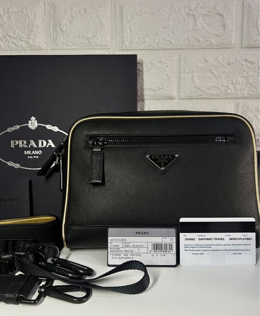 Authentic Prada Bandoliera Saffiano Cross Body Bag, Luxury, Bags ...