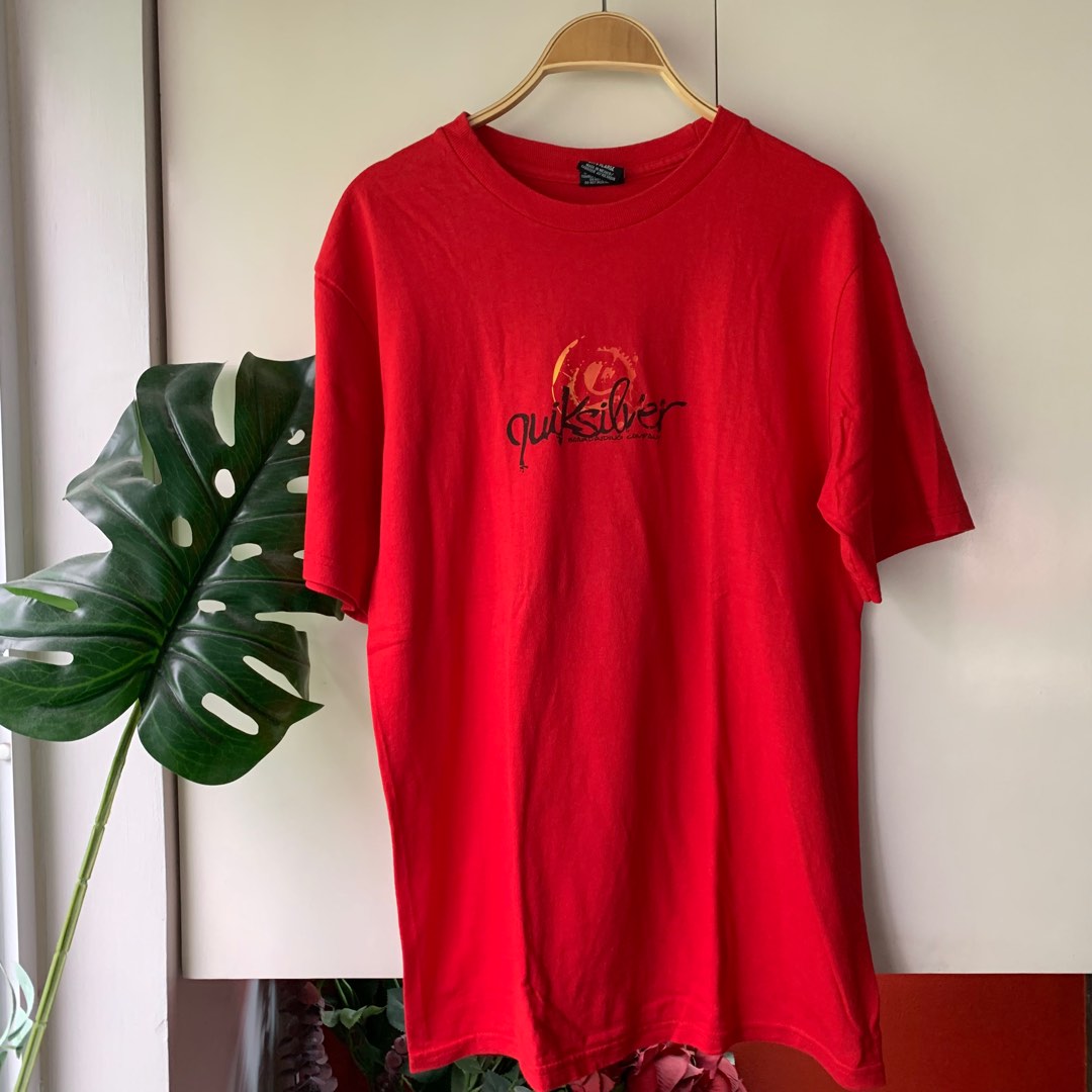 Quicksilver Red Shirt, Men's Fashion, Tops & Sets, Tshirts & Polo ...