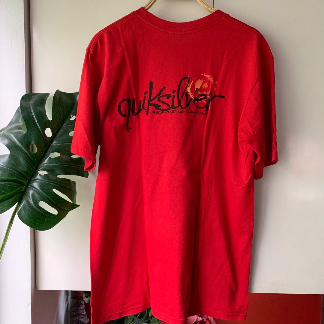 Quicksilver Red Shirt, Men's Fashion, Tops & Sets, Tshirts & Polo ...