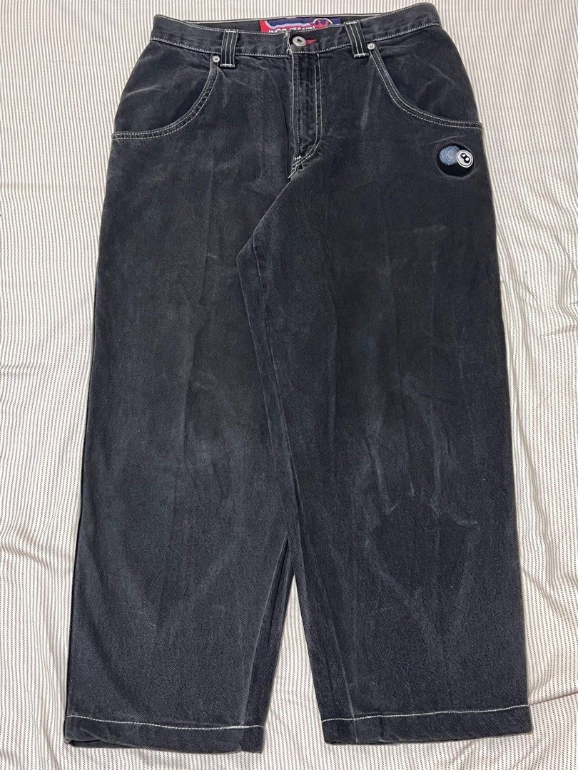 (SOLD) RARE Vintage 90s JNCO Jeans 8 Ball Bulldog Embroidered Patch ...