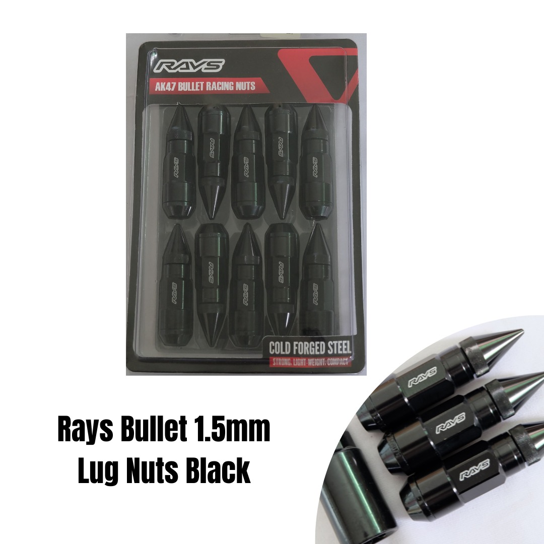 Rays AK47 Bullet Racing Nuts 1.5mm Black on Carousell