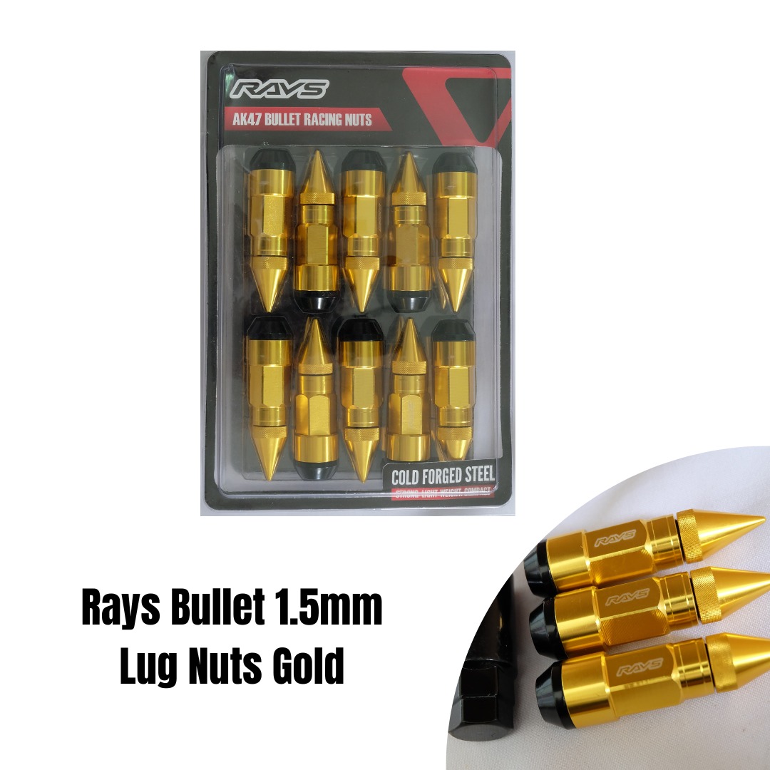 Rays AK47 Bullet Racing Nuts 1.5mm Gold on Carousell