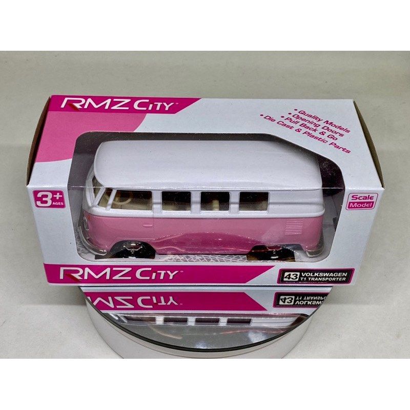 RMZ City VOLKSWAGEN T1 TRANSPORTER Pink Edition Van Bus Delivery Pickup ...