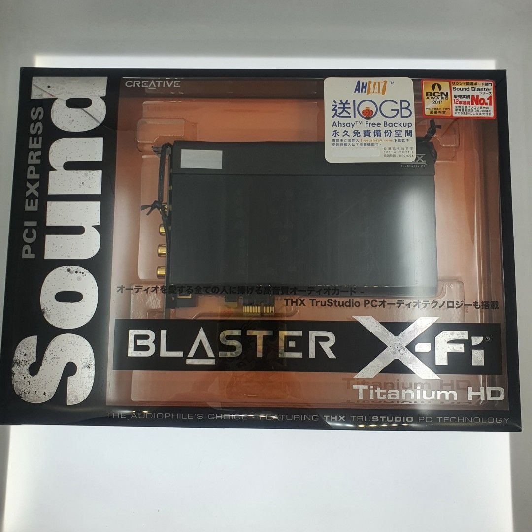 2012 九成新 Creative Sound Blaster X-Fi Titanium HD Full BOX 音效咭 收藏品, 電腦 ...