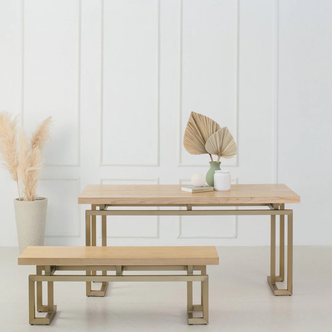 Scene Shang Ming Dining Table and Bench Set, Furniture & Home Living ...