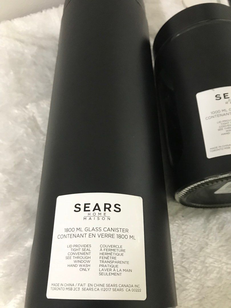SEARS glass container in two sizes on Carousell