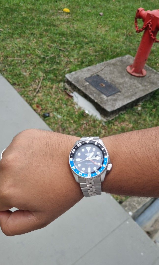 Seiko GMT Blue Black, Luxury, Watches on Carousell