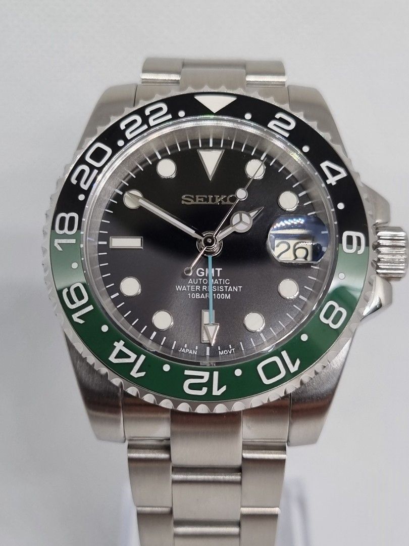 Seiko Mod Custom GMT Sprite NH34, Men's Fashion, Watches & Accessories ...