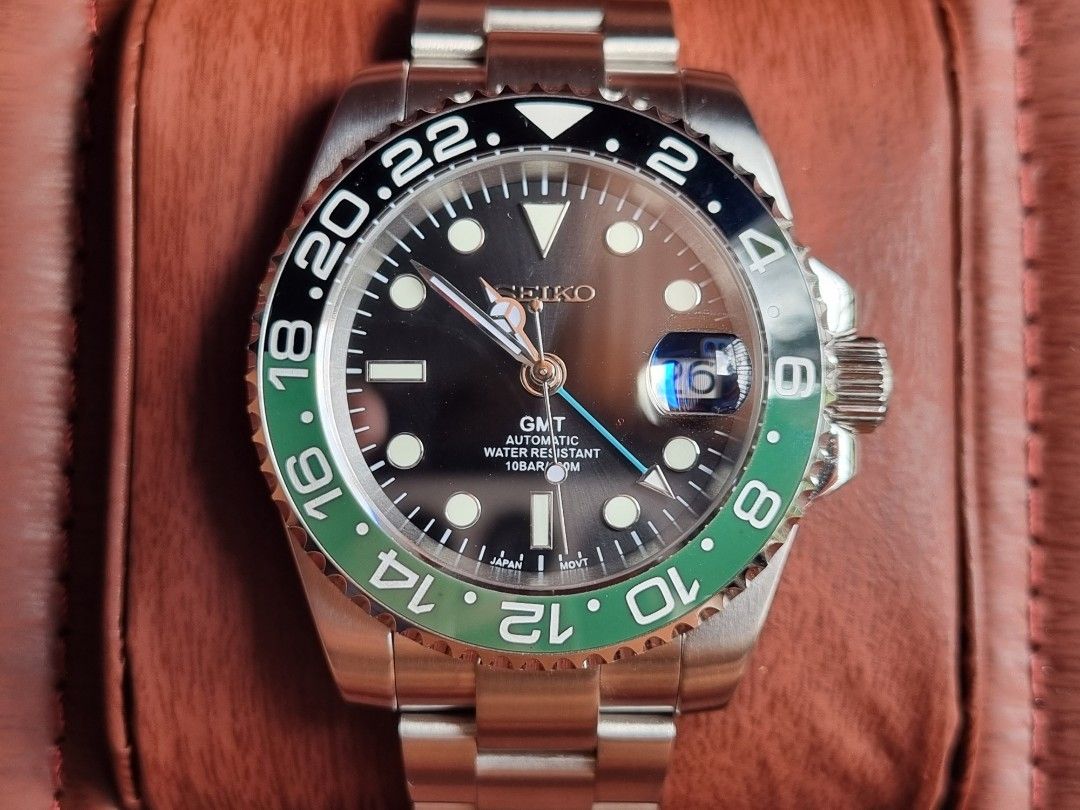 Seiko Mod Custom GMT Sprite NH34, Men's Fashion, Watches & Accessories, Watches on Carousell