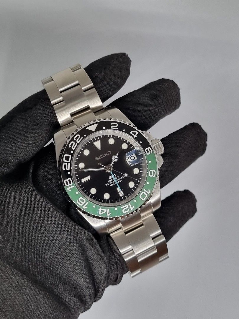 Seiko Mod Custom GMT Sprite NH34, Men's Fashion, Watches & Accessories ...
