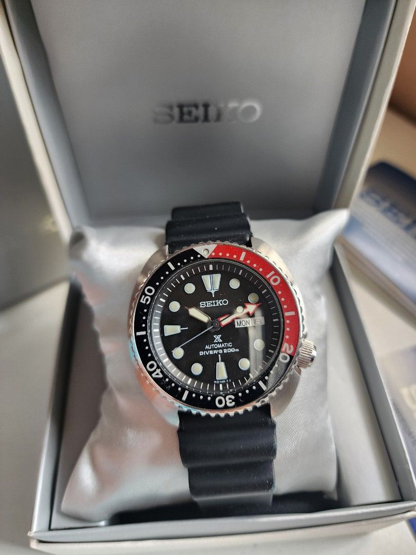 Seiko Prospex Turtle Coke SRP789K1, Men's Fashion, Watches ...