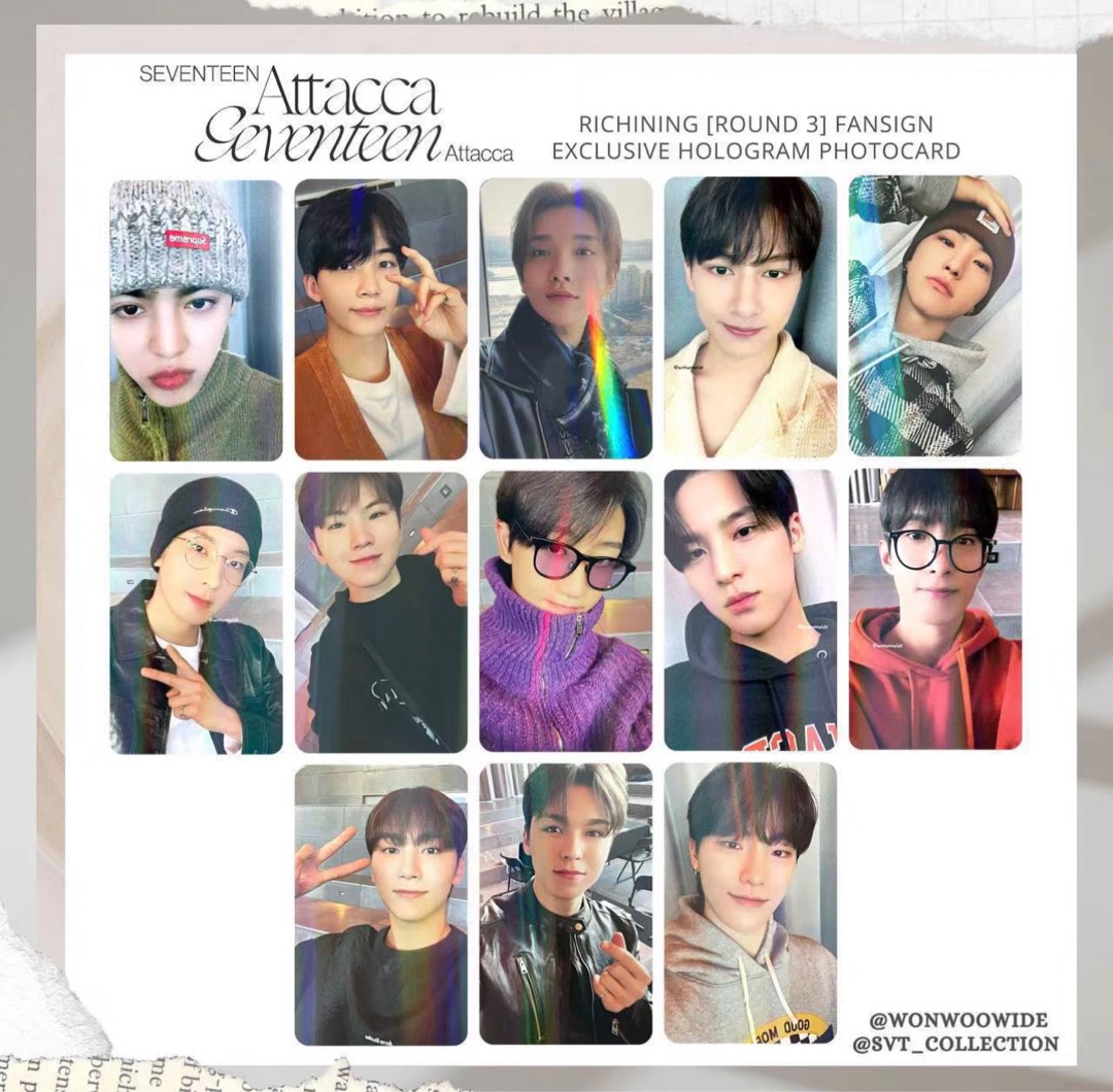 Sharing svt seventeen mini9 attacca taiwan richining fansign pc ...