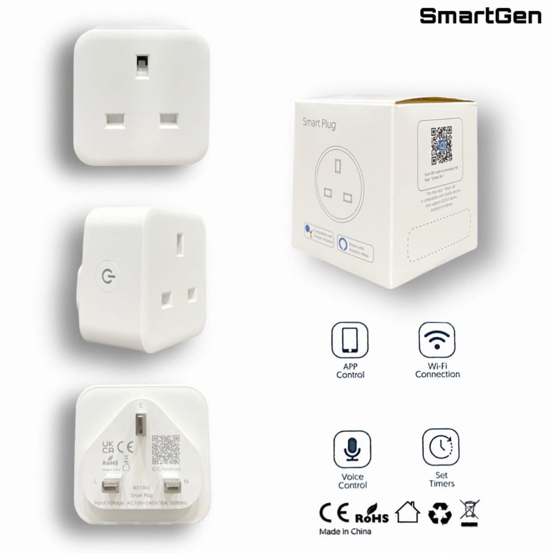 SmartGen Smart Plug (16A), TV & Home Appliances, Electrical, Adaptors ...