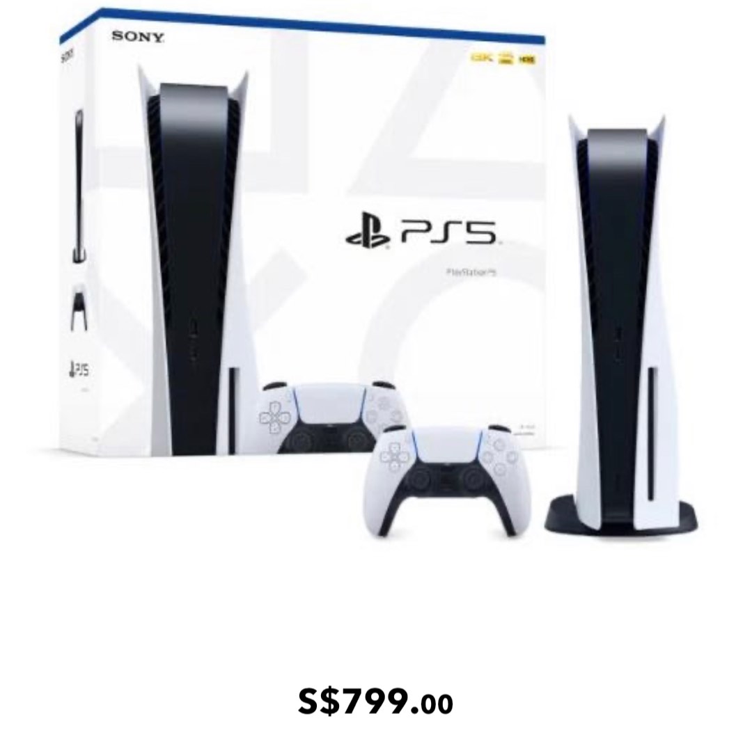 [Local Set] Sony PS5 PlayStation 5 Console CD Edition, Video Gaming ...