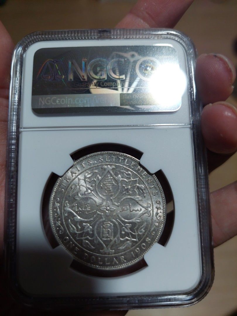SS 1008 straits malaya silver dollar, graded unc, Hobbies & Toys ...