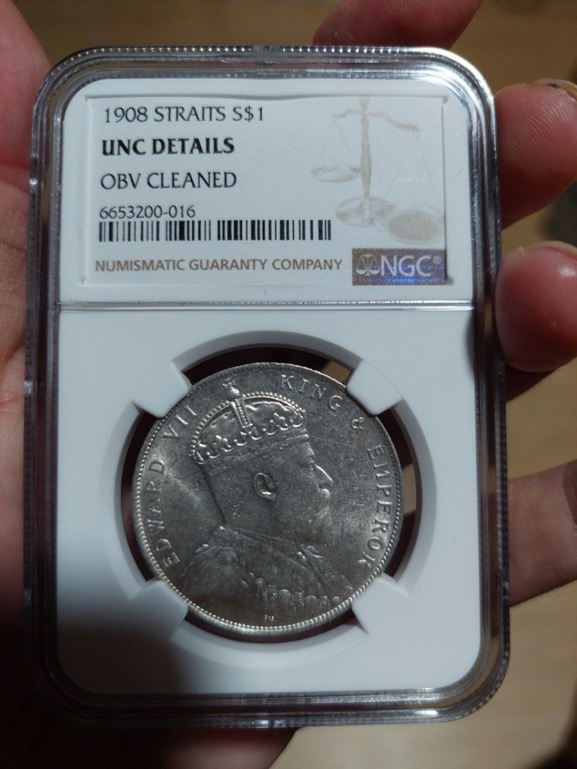 SS 1008 straits malaya silver dollar, graded unc, Hobbies & Toys ...