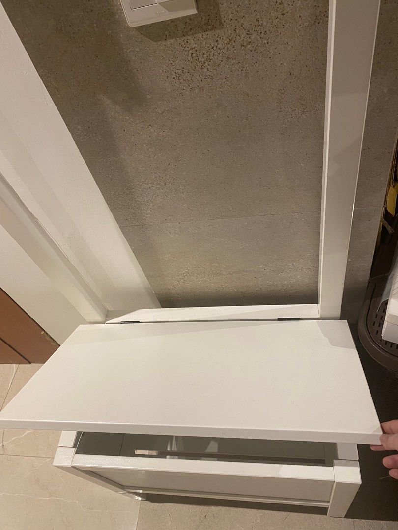 Storage bench with towel rail/4 hooks - Ikea Hemnes, Furniture & Home ...