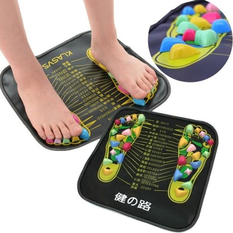 Stress Relief Reflexology Walk Stone Road Foot Massage Mat Acupressure ...