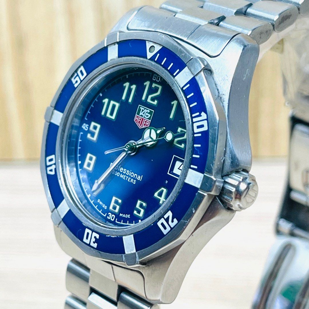TP-TAG HEUER Professional Blue 2000 Classic Midsize Sport Quartz Watch ...