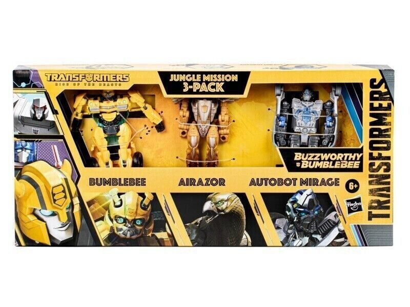 TRANSFORMERS 7 ROTB BUZZWORTHY BUMBLEBEE,AIRAZOR,MIRAGE JUNGLE MISSION ...